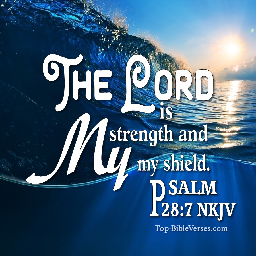 Psalm 28:7 NKJV Images | The Lord Is My Strength And My Shield