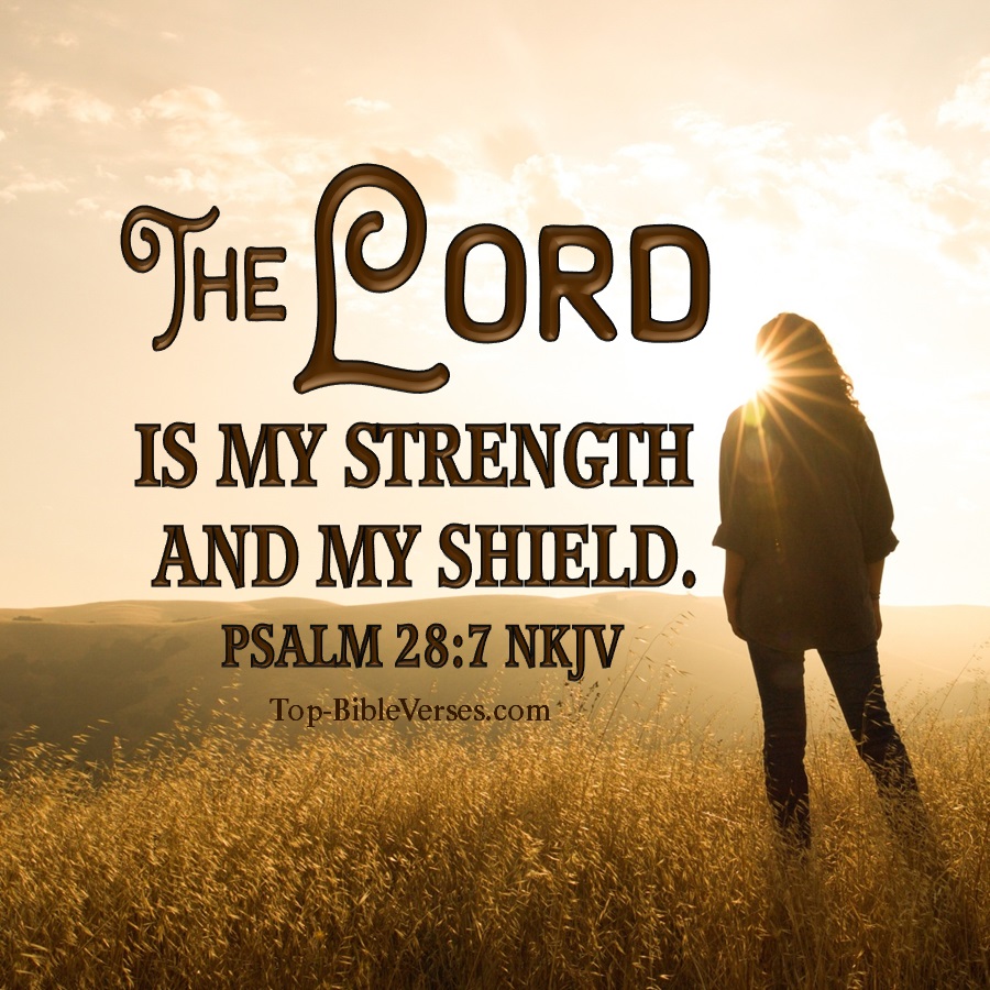 Psalm 28:7 NKJV Images | The Lord Is My Strength And My Shield