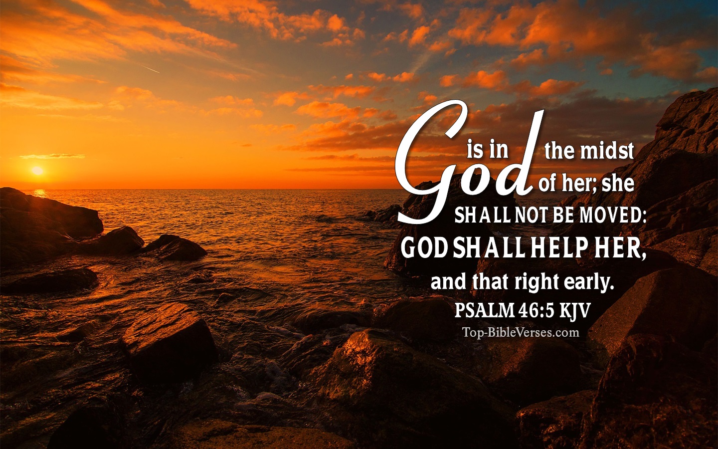 Psalm 46:5 Bible Verse Desktop Wallpapers | Bible Verse Images