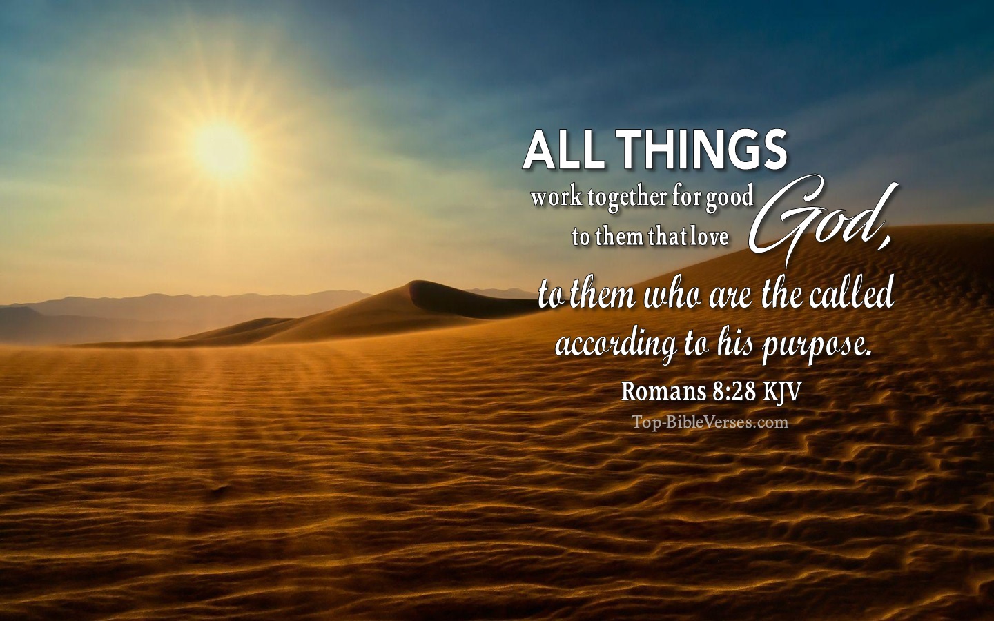 Romans 8:28 Christian Bible Verse Desktop Wallpapers
