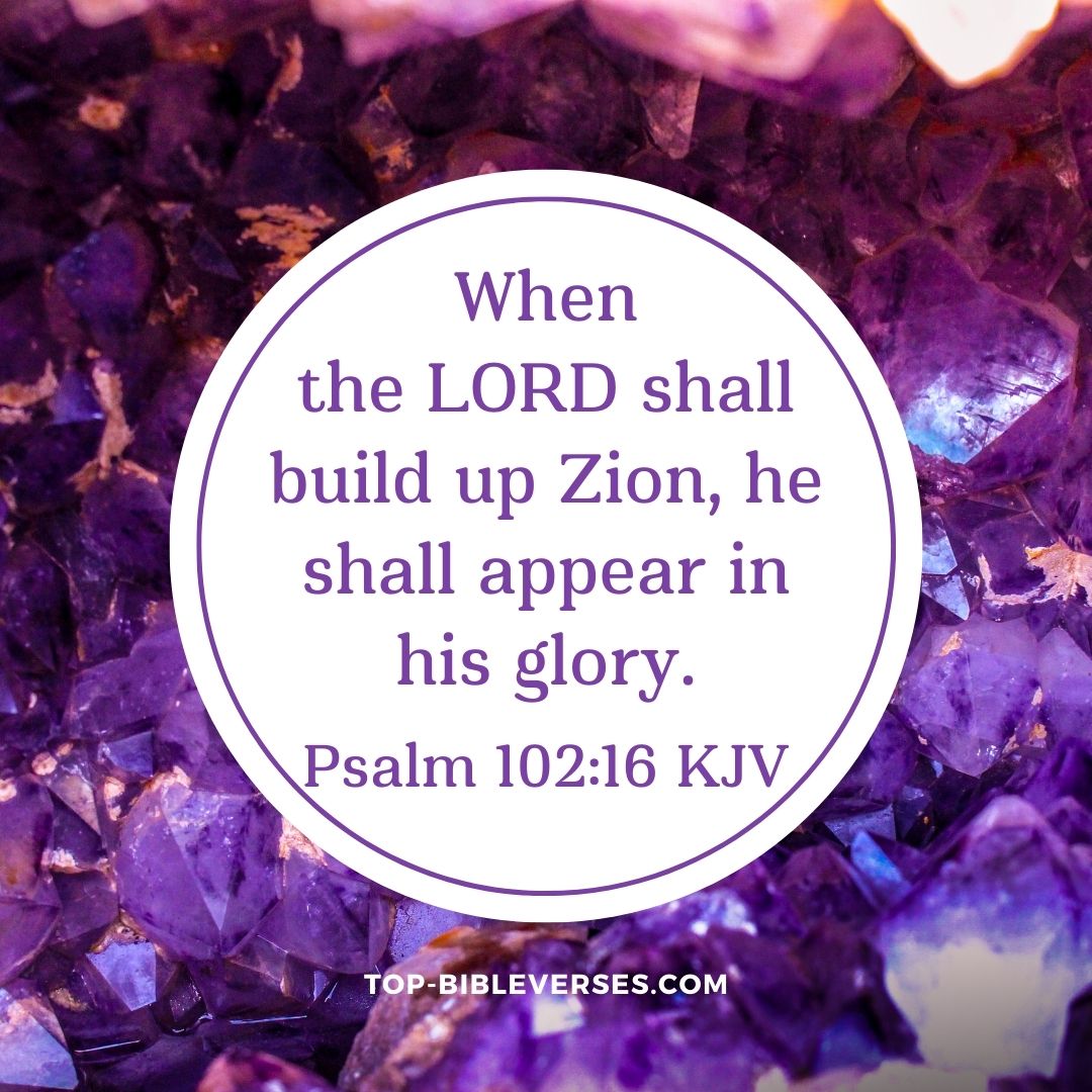 Psalm 102:16 Bible Verse DP Images | When The LORD Shall Build Up Zion..