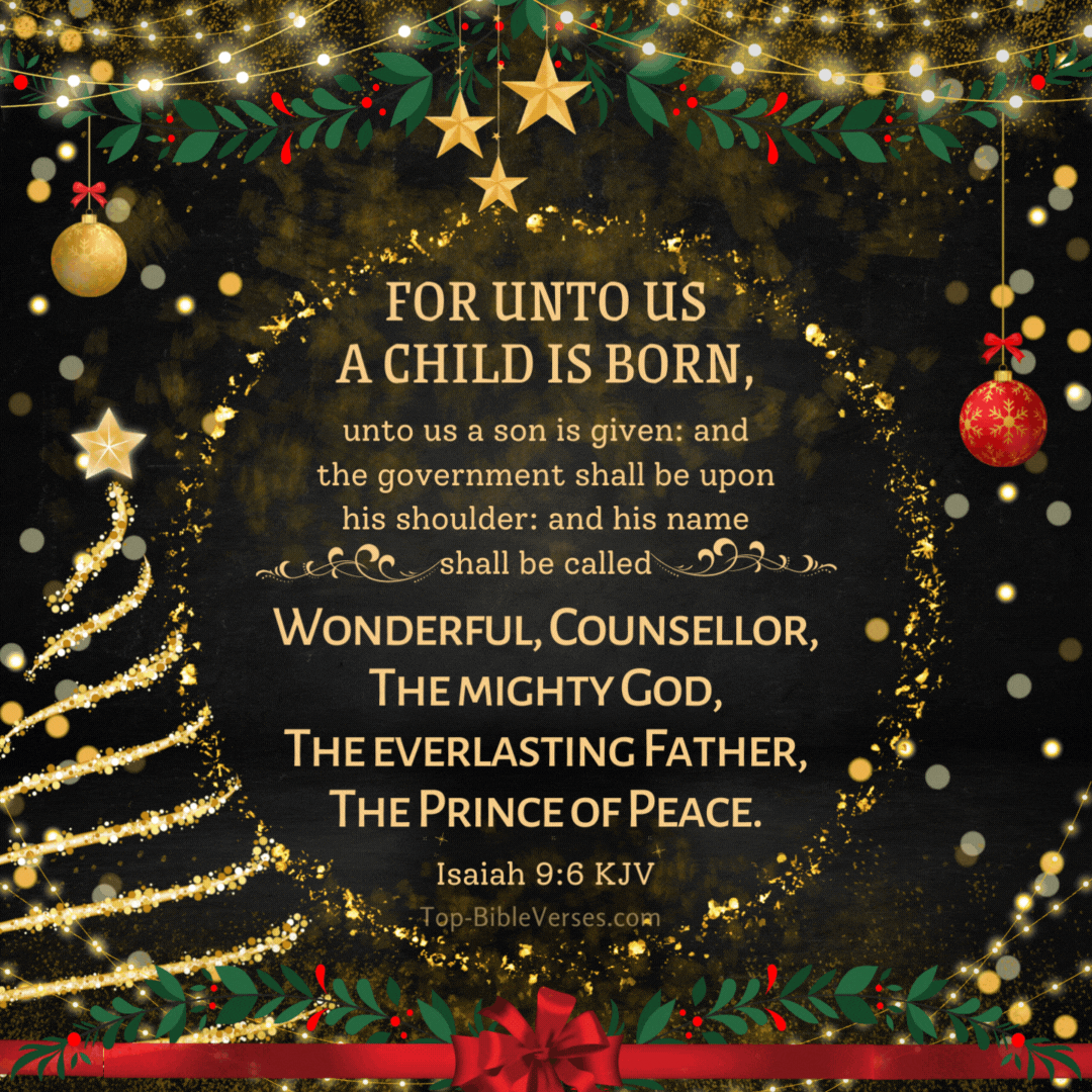 Isaiah 9:6 Christmas Bible Verse GIF Images | For Unto Us A Child Is Born